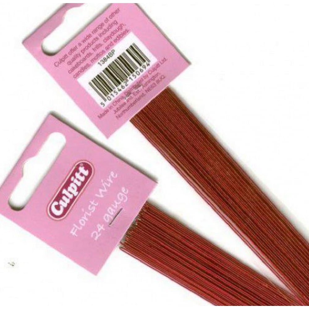 BUY BAKING AND CAKE DECORATIONS ONLINE. RED FLORAL WIRE - 24 GAUGE