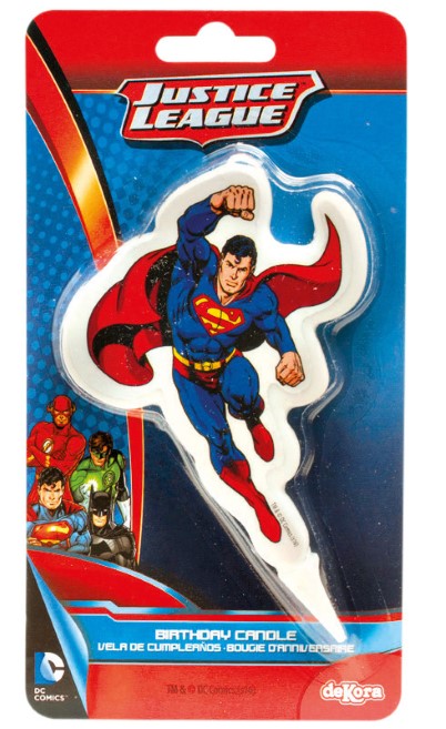 BUY BAKING AND CAKE DECORATIONS ONLINE. SUPERMAN CANDLE 8CM