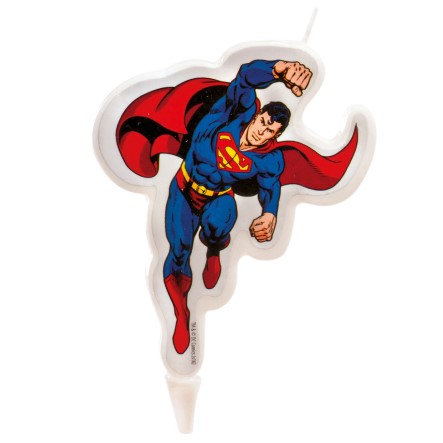 BUY BAKING AND CAKE DECORATIONS ONLINE. SUPERMAN CANDLE 8CM