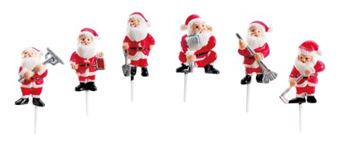 BUY BAKING AND CAKE DECORATIONS ONLINE. FATHER CHRISTMAS PICKS