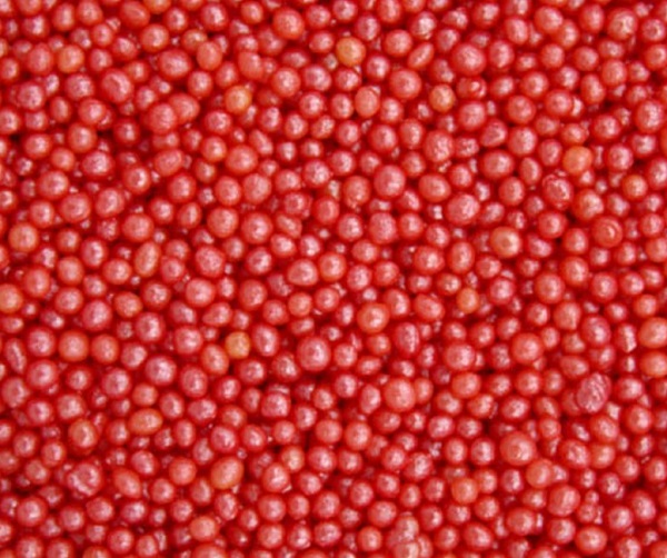 BUY BAKING AND CAKE DECORATIONS ONLINE. RED MINI SUGAR PEARLS X 1G MIN