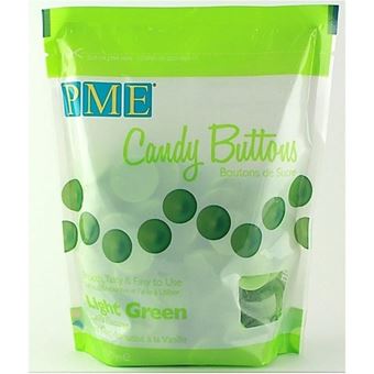 BUY BAKING AND CAKE DECORATIONS ONLINE. CANDY BUTTONS – LIGHT GREEN (3