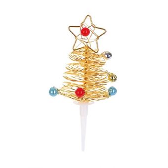 BUY BAKING AND CAKE DECORATIONS ONLINE. GOLDEN CHRISTMAS TREE PICK 5.5